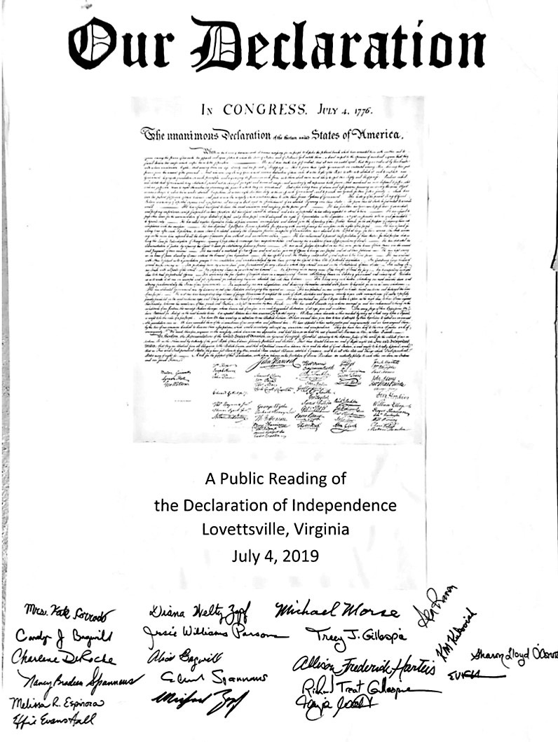 Our Declaration – Lovettsville Historical Society & Museum